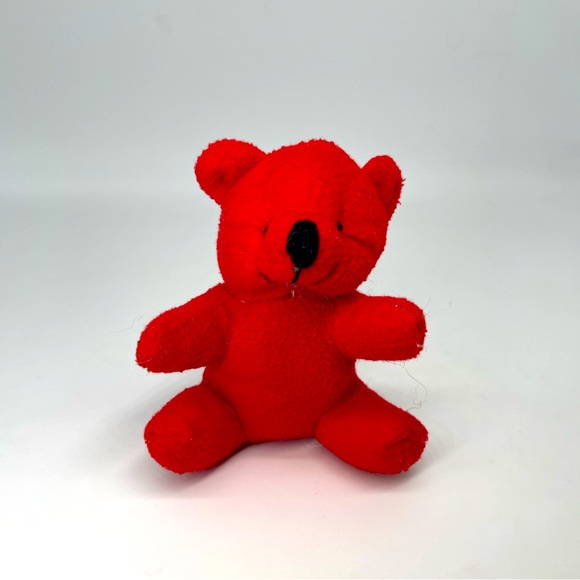 Toys | Tiny Red Bear Plush | Poshmark